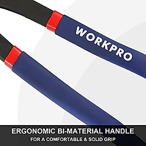 WORKPRO 2 Piece Groove Joint Pliers Set, 7 & 10-Inch Fast Adjustable Water Pump Pliers, V-Jaw Tongue and Groove Pliers in CRV Steel