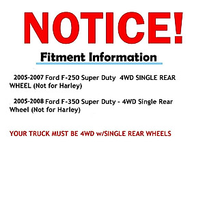 Detroit Axle - Brake Kit for 4WD SRW 2005 2006 2007 Ford F-250 F-350 Super Duty Drilled & Slotted Brake Rotors and Ceramic Brakes Pads Front and Rear Replacement