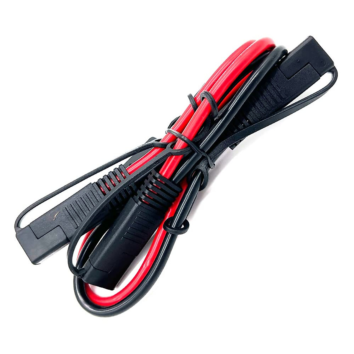 SAE Y Splitter Adapter Cable SAE 1 to 2 SAE DC Power Automotive Extension Cable 2 Pin Quick Connect Disconnect Plug SAE Connector 10AwG Wire for Solar Panel Charging(40cm-Red Black)