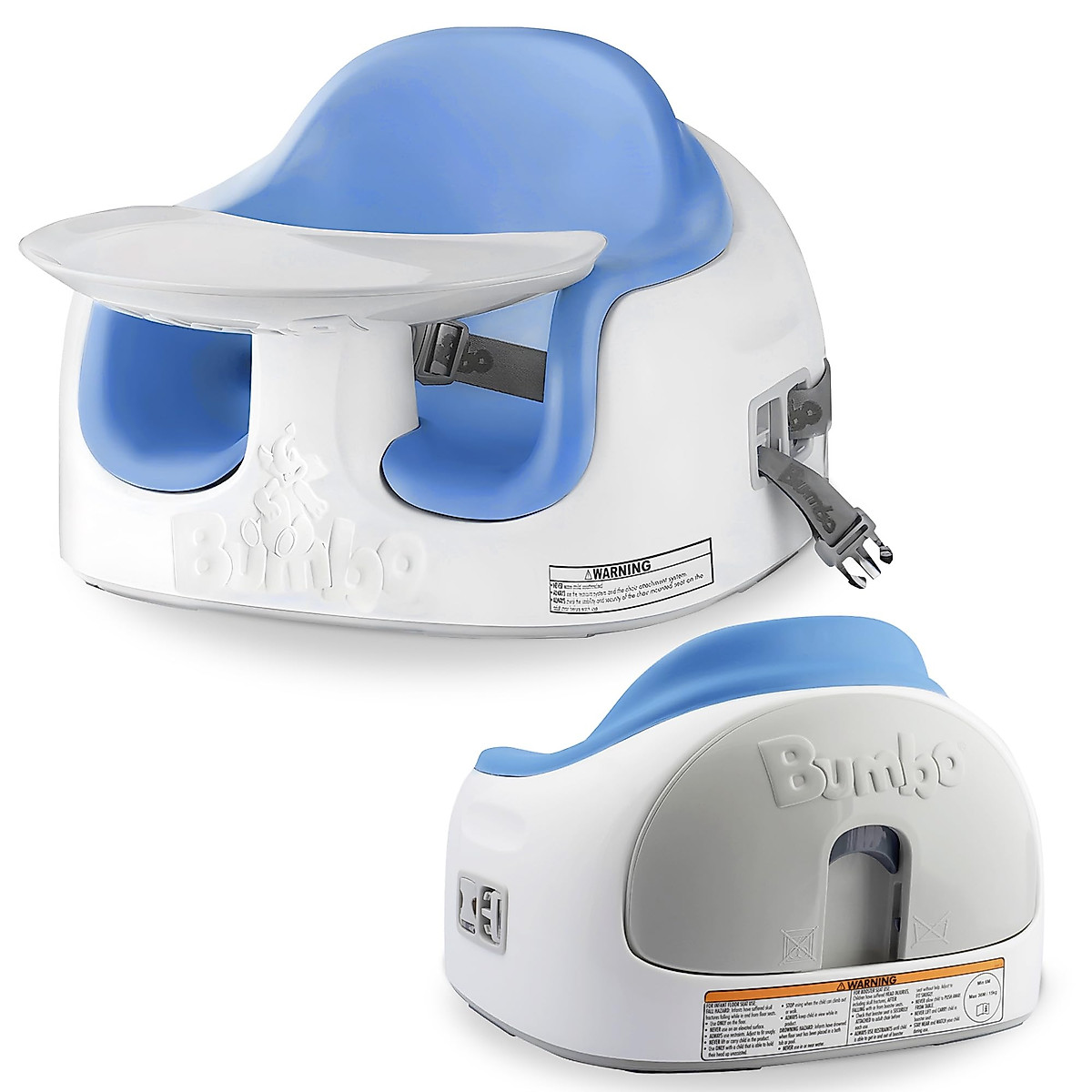 Bumbo 3-in-1 Baby Multi Seat Booster with Feeding Tray, 6-36 Months, Powder Blue