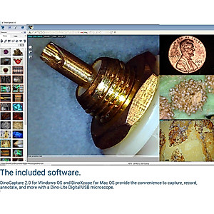 Dino-Lite USB Digital Microscope AM3111T - 0.3MP, 10x - 50x, 230x Optical Magnification, MicroTouch (Discontinued)