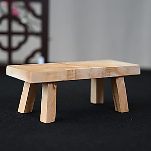 BESPORTBLE Small Wooden Stools Step Stool Footstool Art Craft Wooden Base Stool Shape Display Base Wooden Step Stool for Seniors Adults
