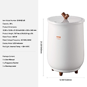 VEVOR Towel Warmer Bucket, 20L Large Towel Warmer for Bathroom, Auto Shut Off Towel Heater with 4-Level Timer Fits up to Two 40"x70" Oversized Towels, Bathrobes, Blankets, ETL & FCC Certified