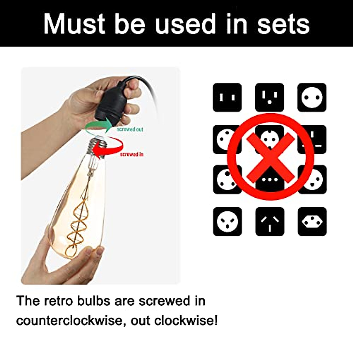 Hanging Solar Lights Glass Edison Bulbs Solar Powered Lantern Outdoor Waterproof LED Garden Decorative Light for Patio Yard Tree (1-Pack)