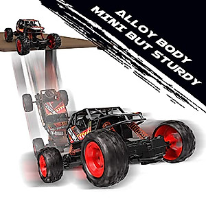 JoyStone DE66 RC Cars W/Metal Shell, 2.4GHz Remote Control Car W/ 2 Batteries, Alloy Monster Truck for Kids, 60Mins Play Time 175 FT Control Distance Electric Toy Off-Road Crawler Gift for Boys Girls