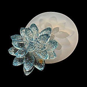 Flower Shape Earrings Silicone Decorative Pendant Mold Handmade Epoxy Silicone Mold Epoxy Resin Molds Making Crafts Silicone Molds for Resin Coasters Keychain Ashtray Tray Silicone Molds