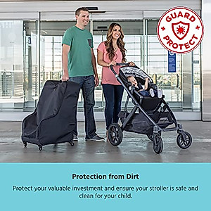 J.L. Childress Spinner Wheelie Deluxe Car Seat Travel Bag - Car Seat Carrier with 360 Degree Wheels - Smooth Rolling, Water Resistant - Universal Car Seat Gate Check Bag for Airport, Black