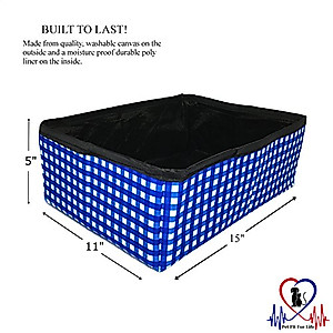 Pet Fit For Life Collapsible Portable Cat Litter Box (16"x12"x5") - Foldable and Packable Travel Litter Box for Cats - Includes Bonus Collapsible Water Bowl - Blue