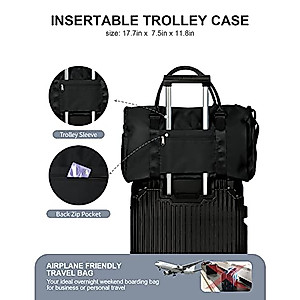 Travel Gym Duffel Bag with Shoes Compartment, Wet Pocket - For Plane, Sport, Swimming, Yoga