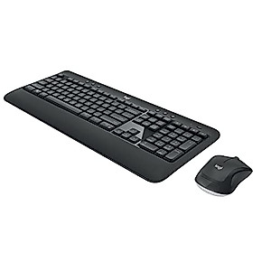 Logitech MK540 Advanced Wireless Keyboard & Mouse Combo Active Lifestyle Travel Home Office Modern Bundle with Micro Glow in the Dark Portable Wireless Bluetooth Speaker, Gel Wrist Pad & Gel Mouse Pad