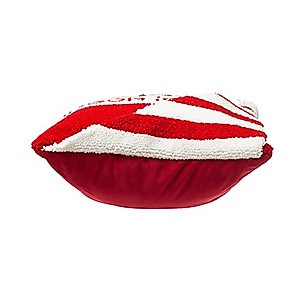 glitzhome 2PK Hooked Merry Christmas 3D Santa Throw Pillow Filled Cushion Sofa Decorative Pillow 14" L x 14" W