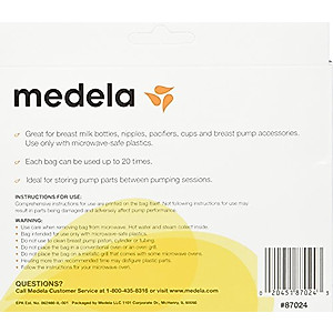 Medela Quick Clean Micro-Steam Bags Economy Pack of 4 retail boxes (20 Bags Total)