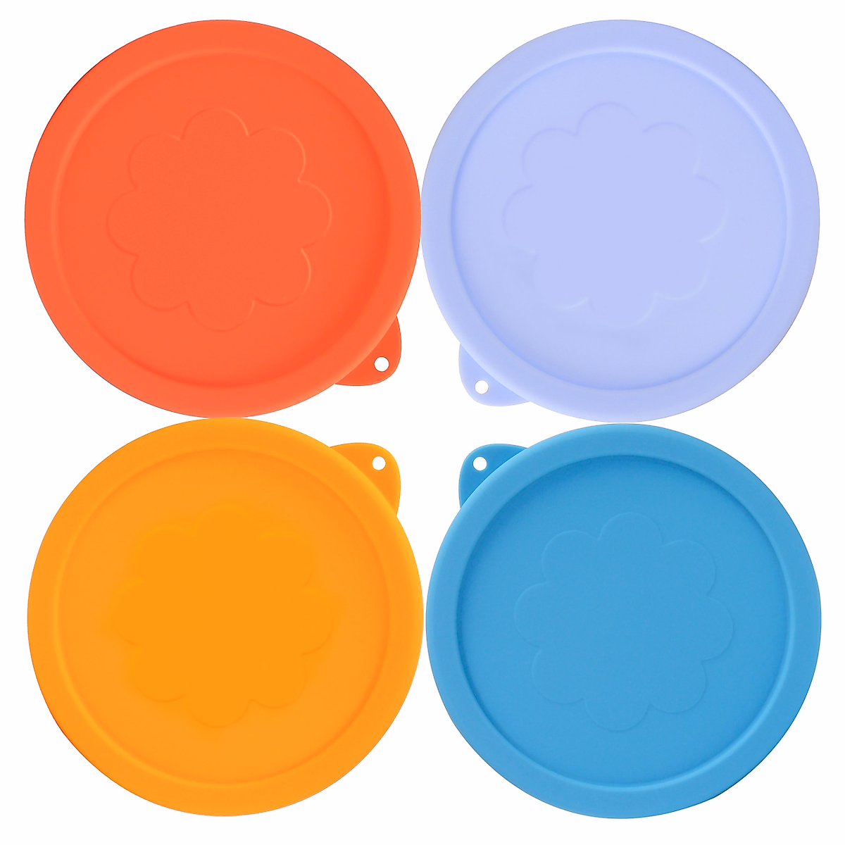 LUVCOSY 2 Cup Silicone Replacement Lids Storage Cover for Pyrex 7200-PC Glass Bowls (Container not Included) 4 Pack Microwave, Dishwasher and Freezer Safe