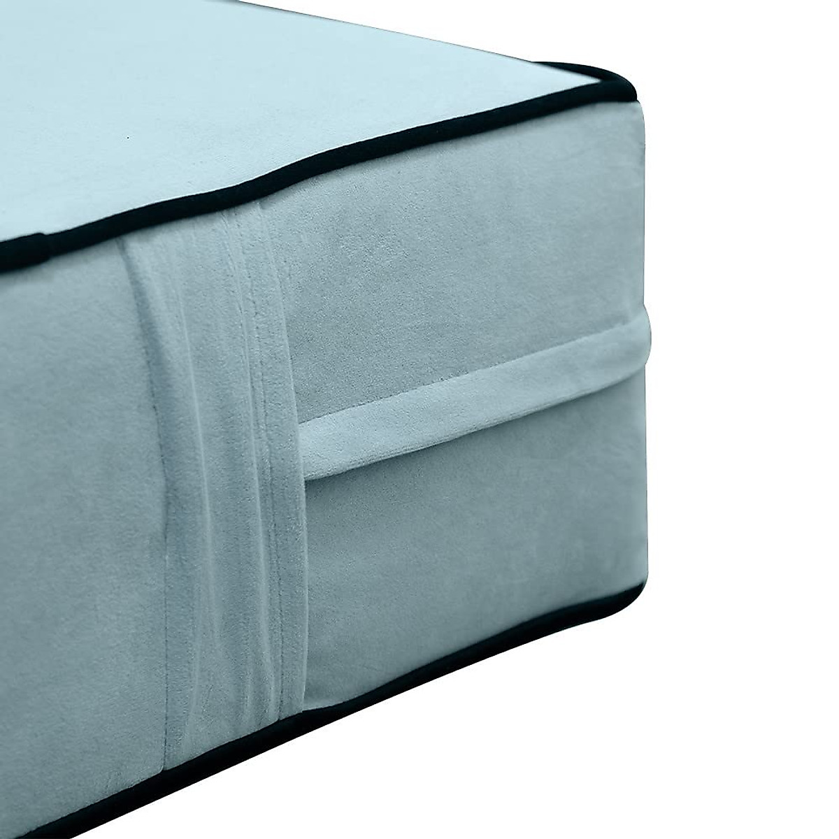 Prolinemax Contrast Pipe 8" Twin-XL Size 80x39x8 Velvet Indoor Daybed Mattress Fitted Sheet |Cover ONLY|-AD355