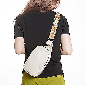 baotongle Crossbody Sling Bag for Women Trendy Small Crossbody Sling Backpack Multipurpose Chest Bag for Women Cycling (Beige)