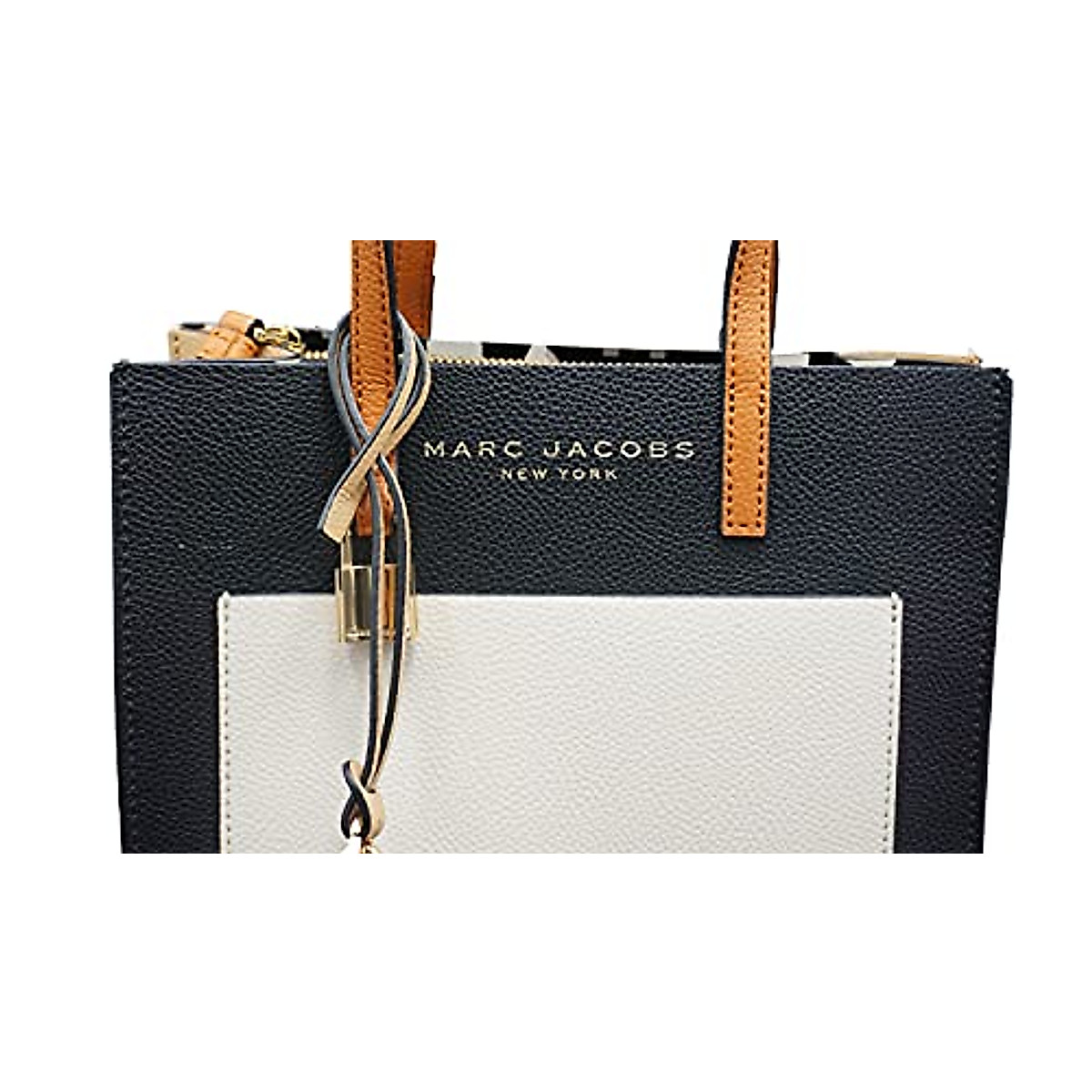 Marc Jacobs M0016132 Smoked Almond/Gold Hardware Women's Grind Colorblocked Mini Tote Bag