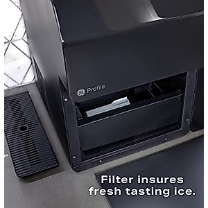 GE Profile Opal Ice Dispenser | Countertop Nugget Ice Maker with Ice Dispenser & 1-Gallon Side Tank | Ice Machine with WiFi Connectivity | Smart Home Kitchen Essentials | Satin Black