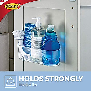 Command HOM-15 Large, Organize Damage-Free, 1, 4 Strips Caddy, Clear, 2 Count