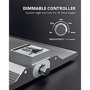 VIPARSPECTRA XS1500 LED Grow Light with Samsung LM301B Diodes & MeanWell Driver, Dimming Daisy Chain Full Spectrum Grow Lights for Indoor Plants Veg and Bloom 2x2/3x3 Grow Tent Actual Power 150Watt