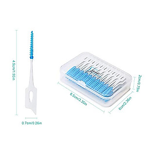 An-self 160PCS Interdental Brushes Ultra Tight Bristles Tooth Interdental Cleaners Silicone Toothpick Brush Disposable Teeth Soft Picks, 160 Count (Pack of 1), Purple
