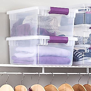 Sterilite 15 Quart Clear Plastic Stackable Storage Container Tote with Latching Lid (24 Pack)