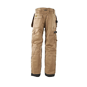DEWALT Protradesman Men's Loose Fit, Holster Pocket, Cottonpoly Stretch Work Pants Tan W36/L33