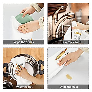 Nialnant Dish Towels for Kitchen, 16 x 23.6 Inch Housewarming Gifts New Home, Kitchen Gifts for Women, Mom, Men, Funny Kitchen Towels and dishcloths Sets