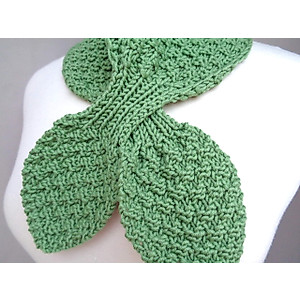 Ascot Bow Scarf, Hand Knit Merino Wool, Pull Through Keyhole Scarf, MULTIPLE COLOR CHOICES, Cowl Neck Warmer