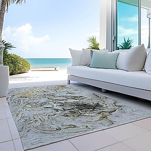 Addison Rugs Chantille ACN603 Taupe 9' x 12' Indoor Outdoor Area Rug, Easy Clean, Machine Washable, Non Shedding, Bedroom, Living Room, Dining Room, Kitchen, Patio Rug