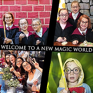 YoHold Wizard Tattoos Temporary,Lightning Bolt Scar Tattoos Sticker for Halloween, Magical Costumes Party Supplies Decorations, 24 PCS