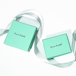 EVER FAITH Crystal Wedding Earrings for Bride Bridesmaids, White Cubic Zirconia Birthstone 8-Shape Infinity Pierced Bridal Dangle Earrings Clear Silver-Tone