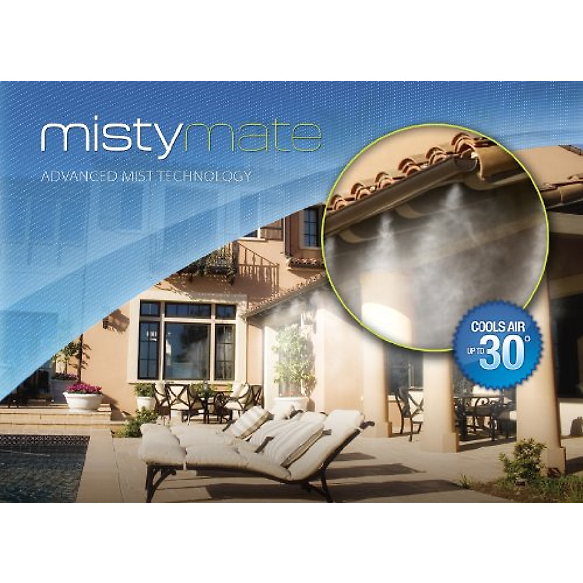 Misty Mate 16020 Cool Patio 20 Misting System, feet, Gray