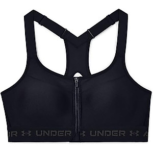 Under Armour Women's Armour High Crossback Zip Bra , Black (001)/Jet Gray , 36C