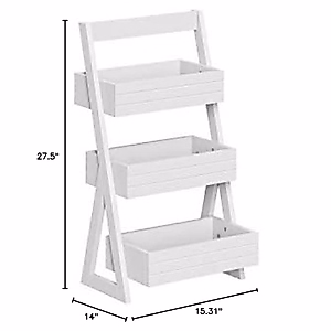 RiverRidge 3-Shelf Storage Caddy, White