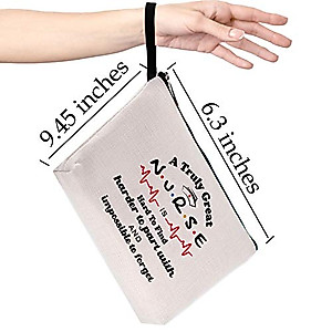 Hanamiya Na A Truly Great Nurse is Hard to Find-Makeup Bag, Nurse Gifts for Women, Christmas Gifts for Nurses - Nursing, Nurse Practitioner Gifts - Funny Nurse Appreciation Gifts
