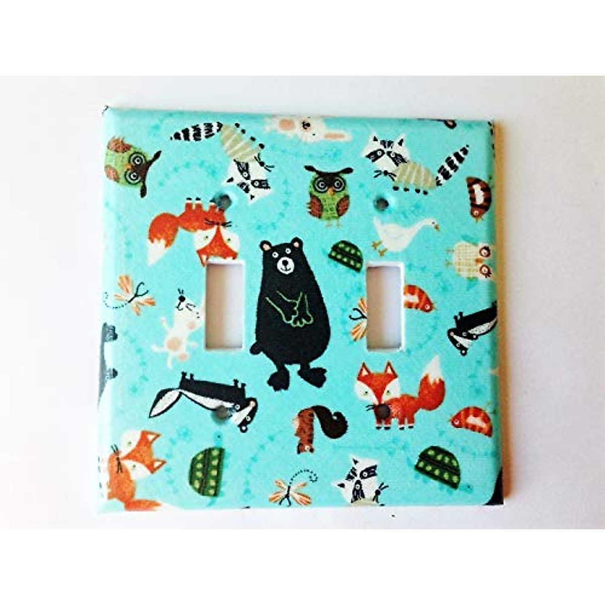 Fox Woodland Animals Light Switch Plate Cover Various Sizes Offered