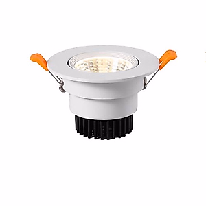 PEHUB LED Round Spotlight Downlight Aluminum Recessed Ceiling Spot Lamp Ultra Bright Integrated Grille Cabinet Commercial Clothing Smallpox Embedded Illumination High Brightness (Color : 6000K White
