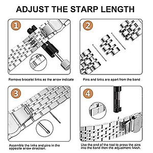 PUGO TOP Bands Replacement for apple watch 38mm Series 3 2 1 40mm Series 6 5 4 SE 41mm Series 7, Stainless Steel iWatch iPhone Watch Bracelet 2 Tones for Men Women(38mm/40mm/41mm, Gold)