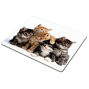 Smooffly Cats Mouse pad for Computers, Kittens Family Cats Mouse Pad
