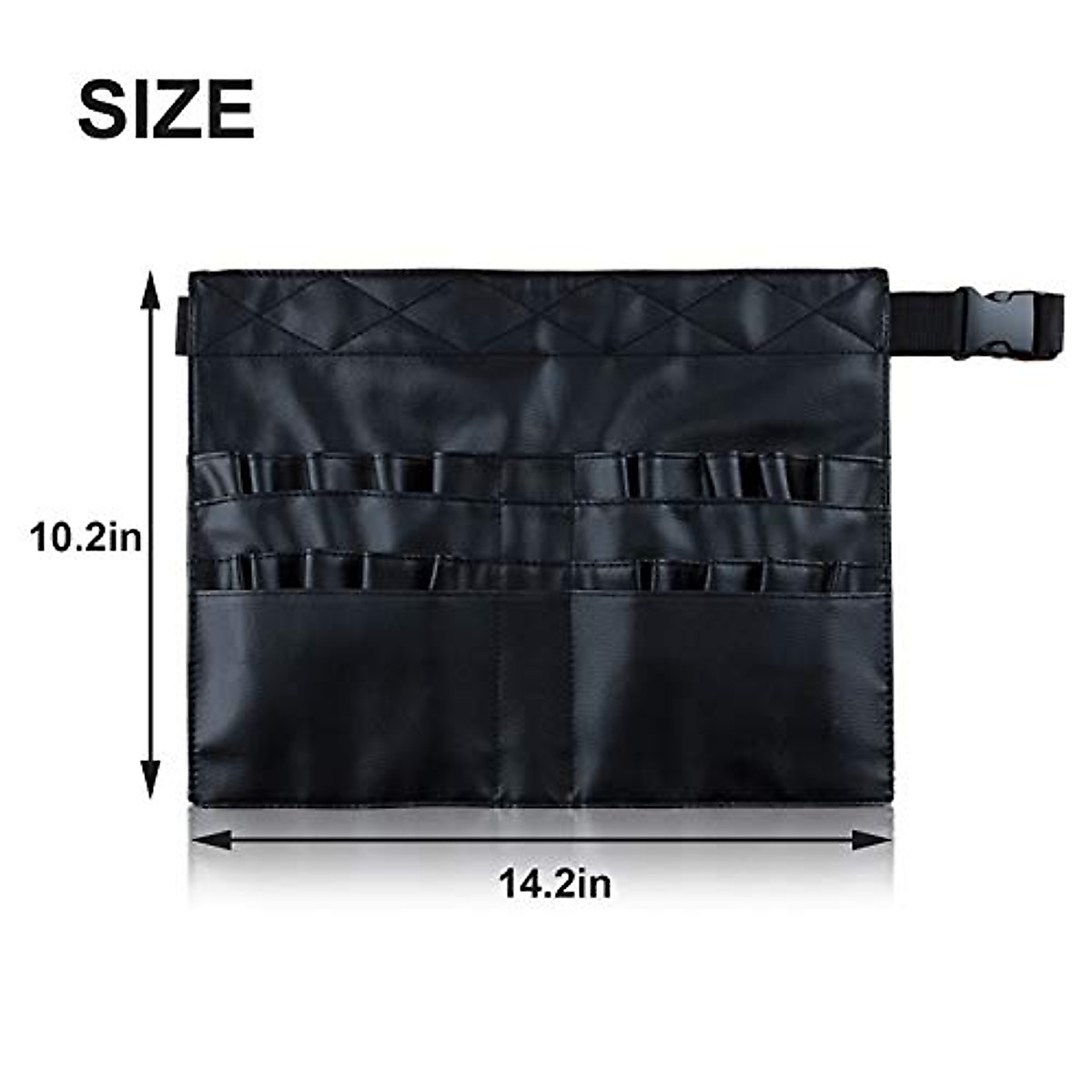 goldwheat Makeup Brush Belt Professional 26 Pockets With Artist Strap, Portable Foldable Cosmetic Pouch For Women