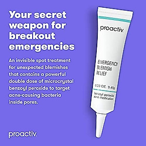 Proactiv Emergency Blemish Relief - Benzoyl Peroxide Gel - Acne Spot Treatment for Face and Body, .33 Oz