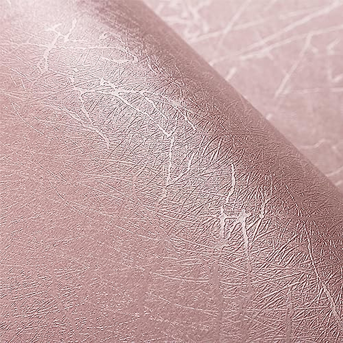 GloryTik 17.7"X78.7" Pink Wallpaper Peel and Stick Silk Textured Wallpaper Pink Contact Paper Self Adhesive Removable Wallpaper Thicken Wallpaper for Bedroom Walls Cabinet Decoration Vinyl Rolls