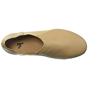 Leo Women's Slip-ON Jazz TAP Dance Shoe, tan, 6.5 Medium US