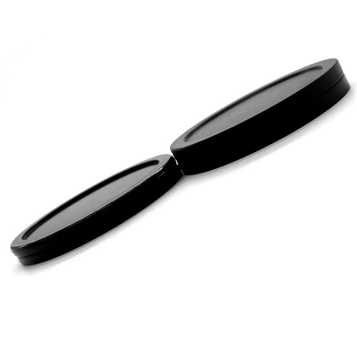 BQSPT Air Hockey Pucks and Paddles,Air Hockey Pushers and Pucks, Handles Paddles Replacement Accessories (4 Striker 96mm with Pads, 8 Pucks 64mm Thick and Thin)