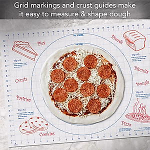 Cut N' Funnel Large Premium Flexible Plastic Pastry Mat 24" x 18" Made in the USA of BPA Free Flexible Plastic