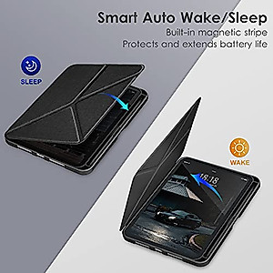 DTTO Case for iPad Mini 6th Gen 8.3 Inch 2021 with Pencil Holder, Multi - Angle Magnetic Standing Cover with TPU Back Shell [Auto Wake/Sleep], Black