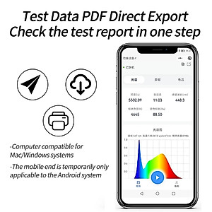 Handheld Spectrometer 380-780nm Color Illuminometer CCT CRI Lux Tester Illuminometer Photography Photometer