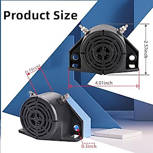 AKIZIDS 12V-48V Backup Warning 110±3db Reverse Horn Truck Back-up Alarm with Super Loud Beeper Tone for Trucks,forklifts,Lorry Heavy Vehicles
