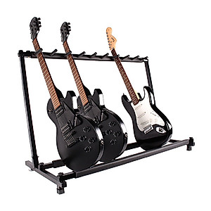 TMS Guitar Stand 9 Holder Guitar Folding Stand Rack Band Stage Bass Acoustic Guitar