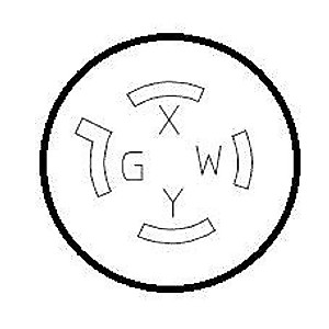 Parkworld 886474 Generator Splitter 4-Prong L14-30P Male to L14-30R & L14-20R Female Y Adapter Cord